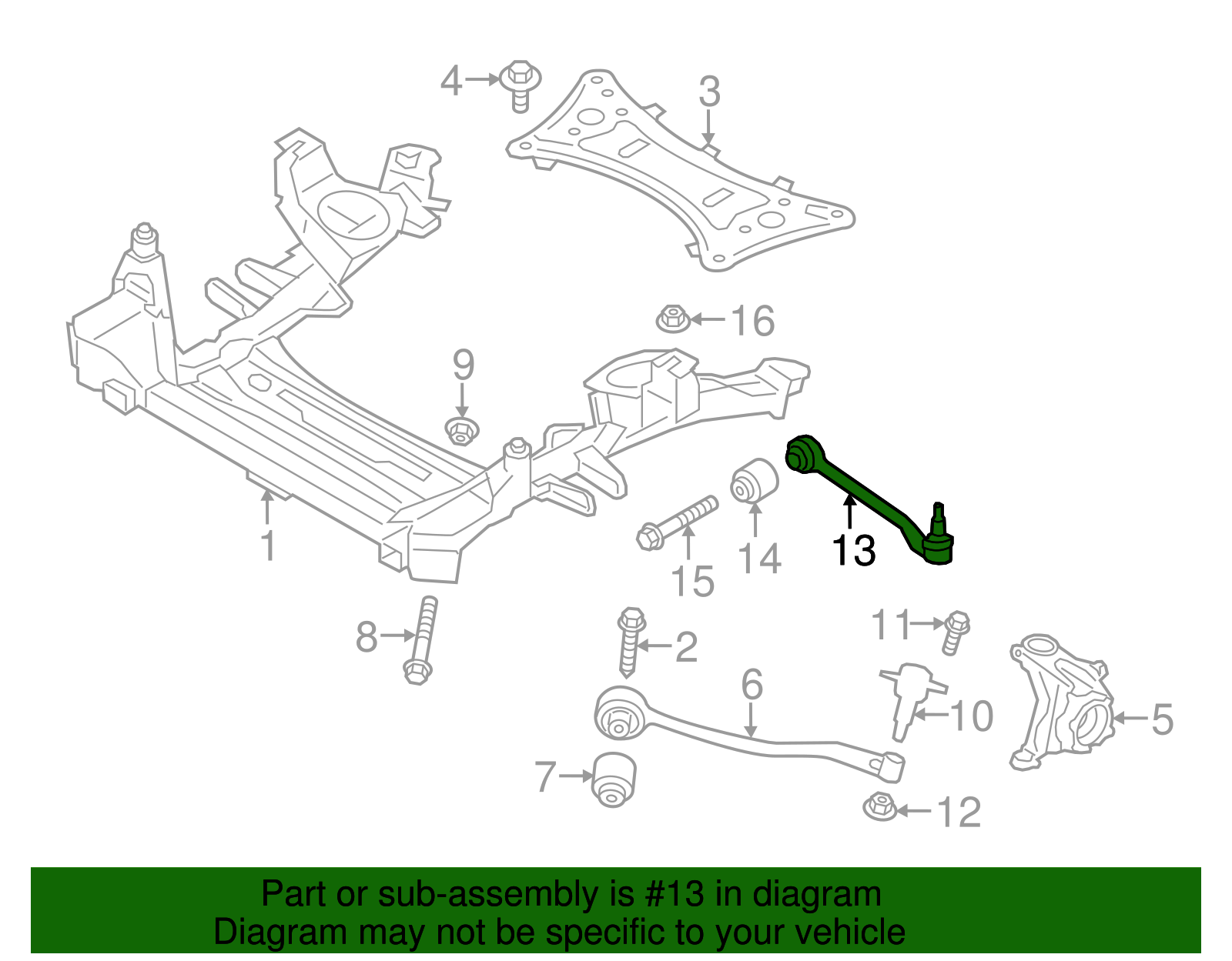 31126787670 - 2011-2018 BMW Rear Lower Control Arm (31-12-6-787-670 ...