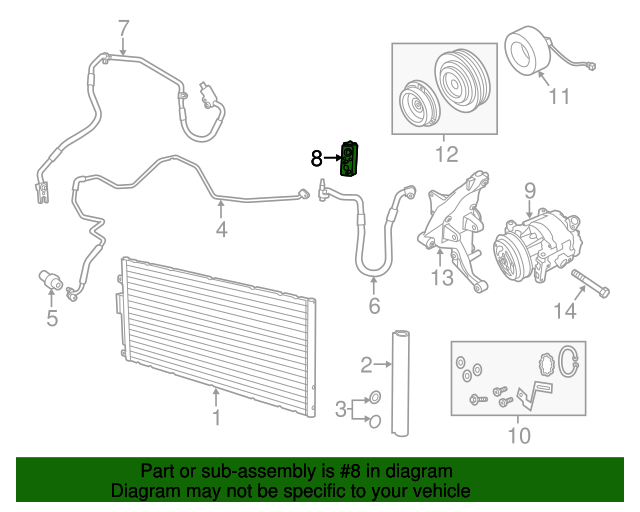 2012-2019 Fiat 500 Expansion Valve 68093416AA | TascaParts.com