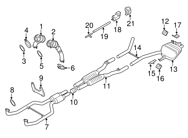 Genuine BMW 18-30-7-846-421 | Rear Muffler | FREE Shipping on Most ...