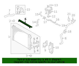 Toyota Radiator Support Air Deflector Part# 1659437010 | Toyota Of ...