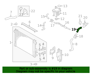 2016-2023 Toyota Water Hose 16573-37020 | Toyota Parts Center