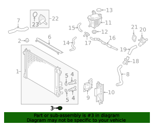 2016-2024 Toyota Radiator Assembly Lower Bushing 90480-40021 | Toyota ...