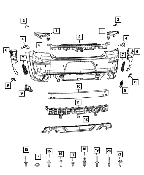 Rear Bumper and Fascia for 2021 Dodge Charger | CHAPMAN CJDR Parts