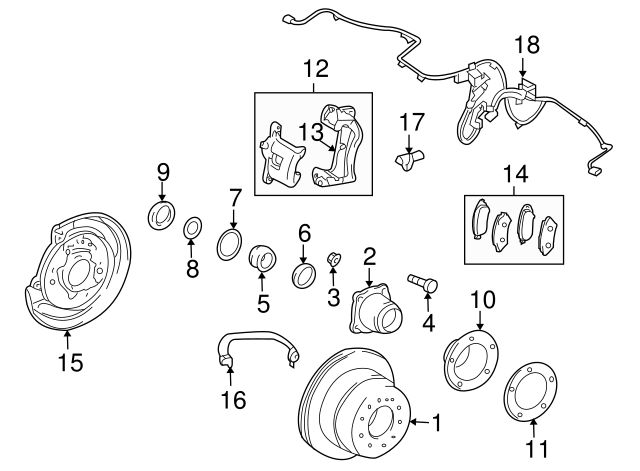 47850-60070 - Caliper - 2008-2011 2013-2015 Lexus LX570 | MyLexusParts