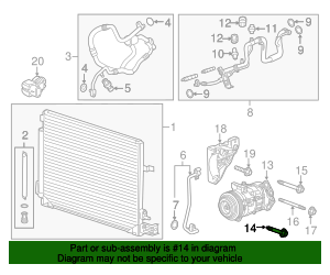 2016-2020 GM Compressor Mount Bolt 11588732 | TascaParts.com