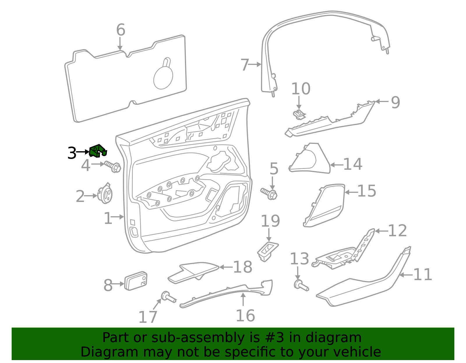 2012-2025 Audi Door Trim Panel Retainer 4G8-831-541-A | AudiUSAParts.com