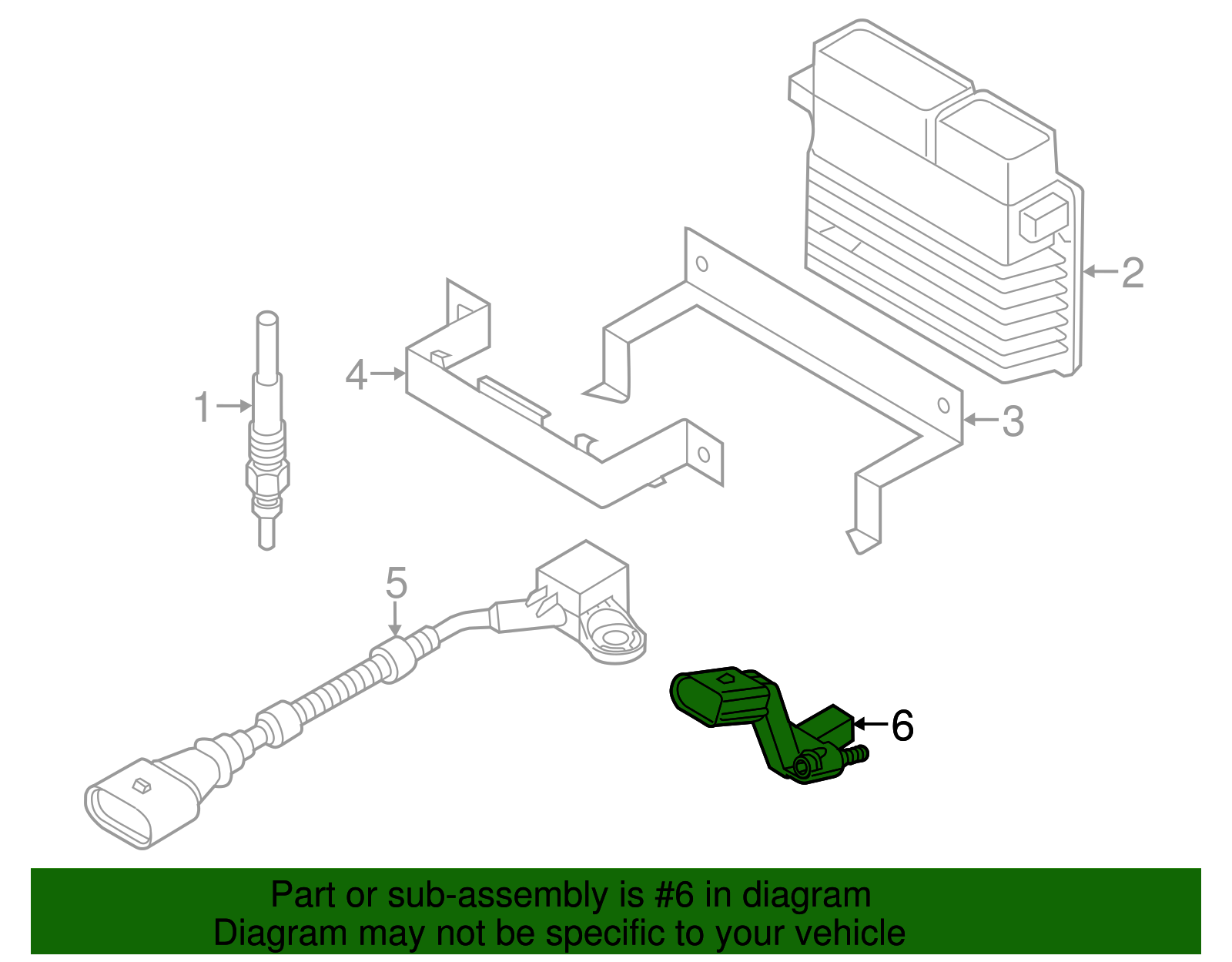 2009-2015 Volkswagen Crankshaft Position Sensor 03C-906-433-E ...