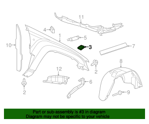 2007-2020 Mopar Fender U-Nut 6508601AA | TascaParts.com