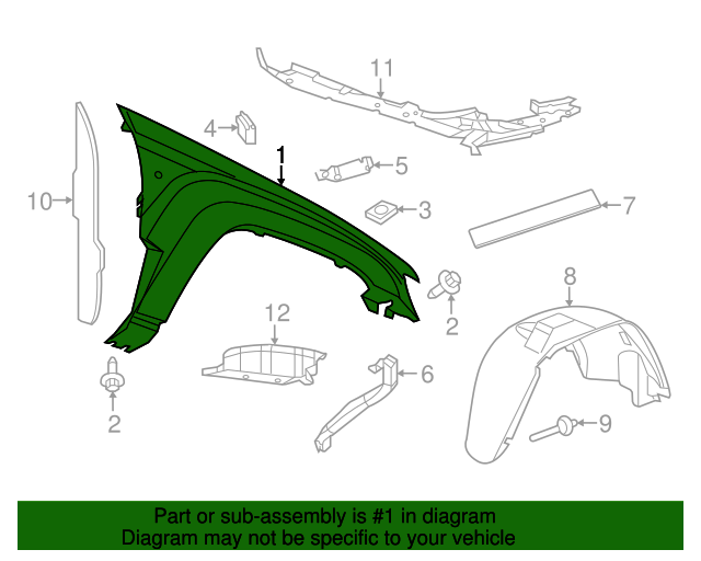 2011-2022 Jeep Fender 55369597ag | TascaParts.com