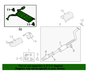 28710-A7650 - Muffler 2013-2018 Kia | Genuine Kia Parts