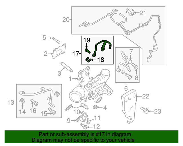 2012-2018 Ford Turbocharger Coolant Line CB5Z-8592-C | QuirkParts