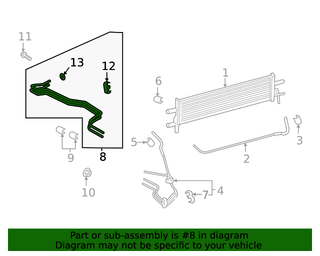 2017-2019 Ford Cooler Line HC3Z-7R081-G | TascaParts.com