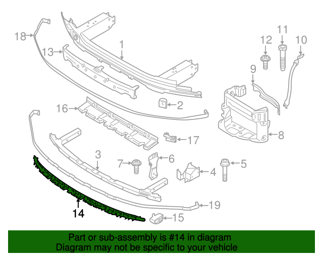 51118067656 - 2017-2020 BMW Lower Absorber (51-11-8-067-656) | BMW of ...