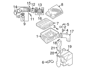 28164-37200 - Mass Air Flow Sensor 2001-2009 Hyundai | AutoNationParts.com