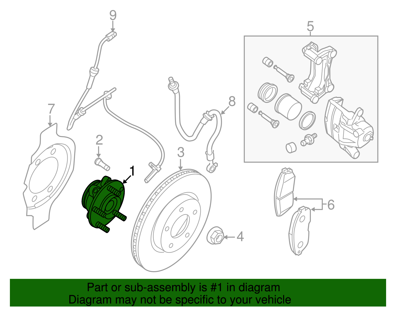 2007-2023 Nissan Hub Assembly 40202-3JA1A | Nissan Parts Central