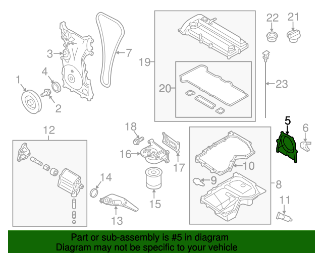 LF01-11-310B - Rear Main Seal Retainer - 2001-2015 Mazda | Mazda Swag