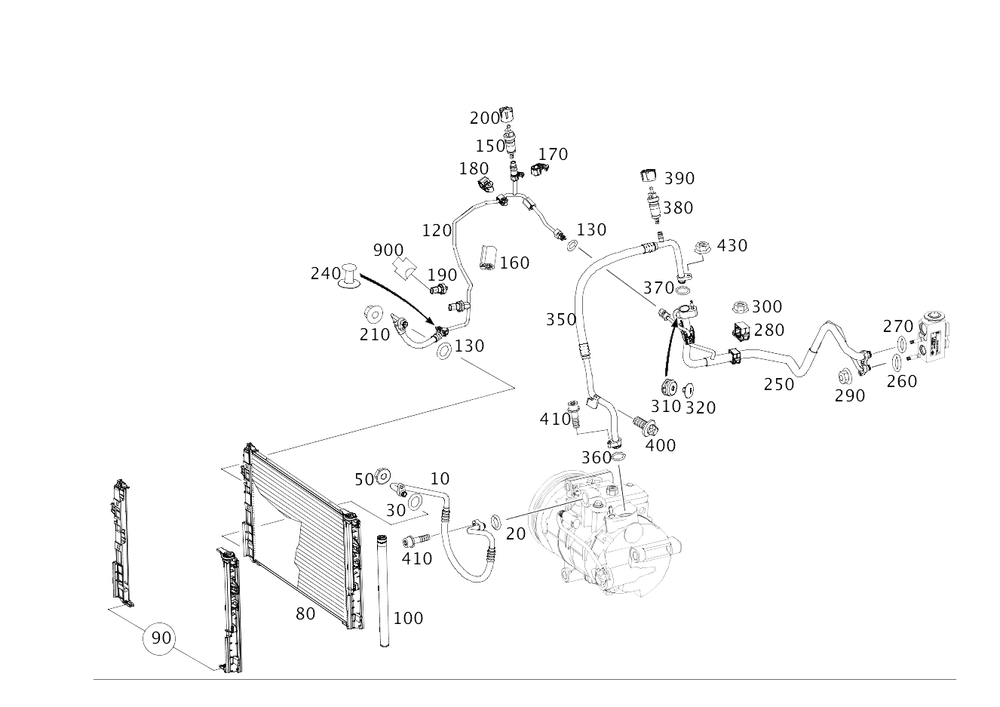 246-830-56-00 - Refrigerant Line 2014-2020 Mercedes-Benz | Mercedes ...