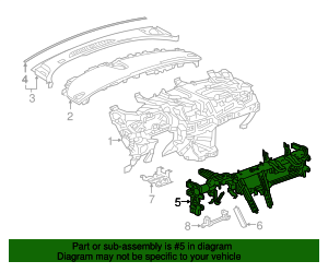 2018-2020 Buick Envision Instrument Panel Tie Bar 84392664 ...