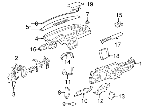Instrument Panel for 2008 Chevrolet Suburban 1500 | GMPartsNow