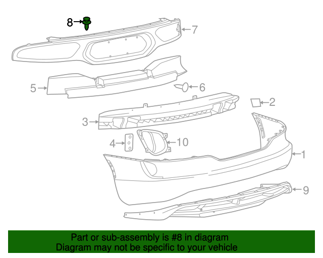 2006-2017 Mopar Rear Body Panel Finish Panel Clip 68365015AA ...