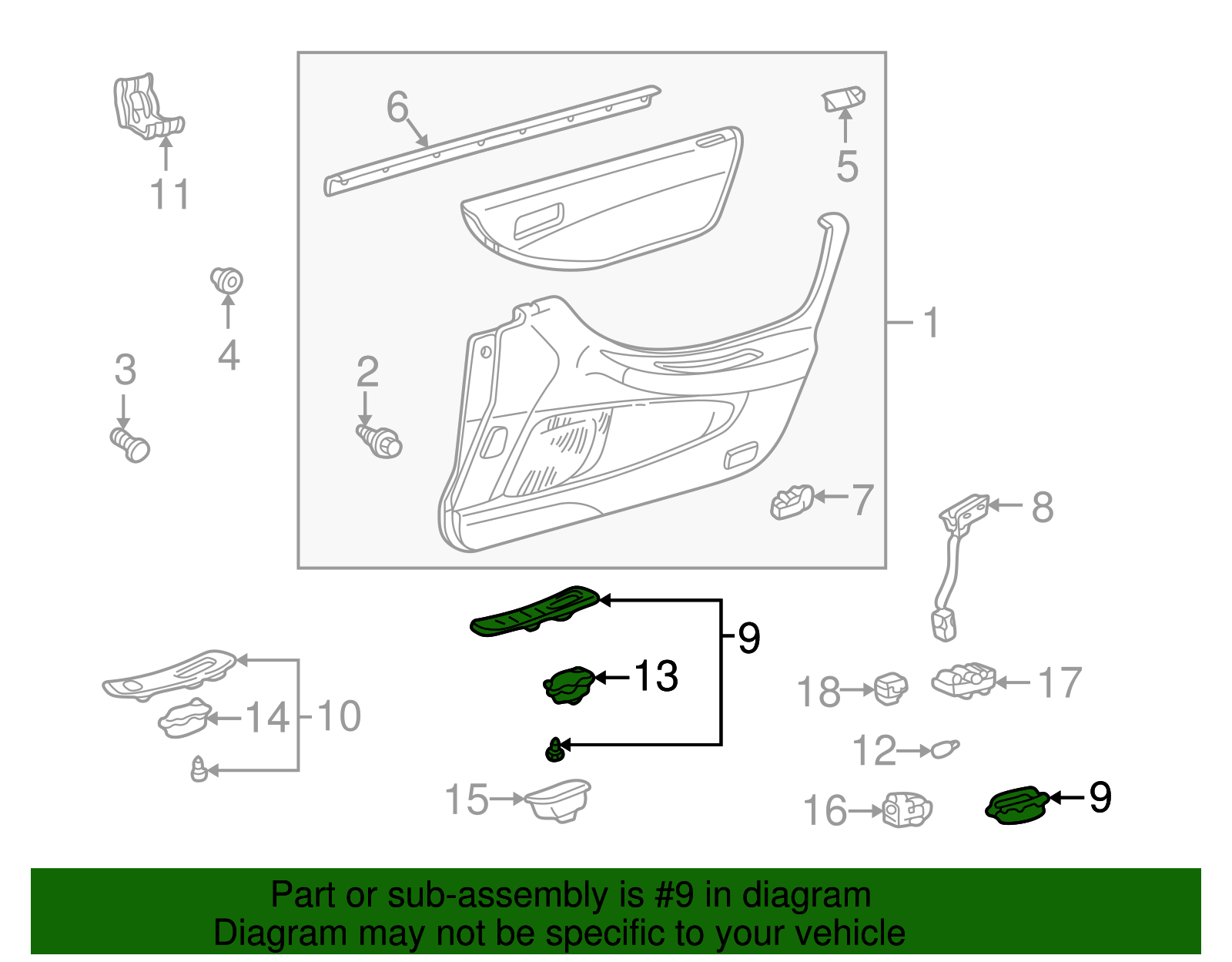 83561-S87-A51ZA - Pull Panel 1998-2002 Honda Accord | Honda Parts Online