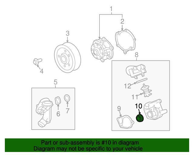 2004-2019 GM Thermostat Housing Seal 12584325 | GMPartsDirect.com