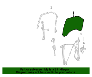 2019-2024 Chevrolet (Replaces 84752933) Front Driver Side Door Window ...