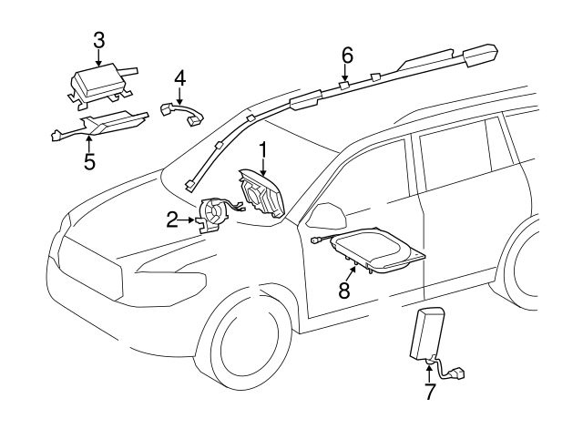 2014-2019 Toyota Highlander Clock Spring 84308-0E080 | Toyota Parts Center