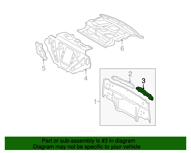 58386-53010 - Rear Body Panel Bracket 2006-2014 Lexus | AutoNationParts.com