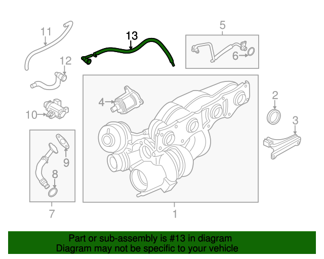 11657607726 - 2012-2017 BMW Vacuum Tube (11-65-7-607-726) | BMW of ...