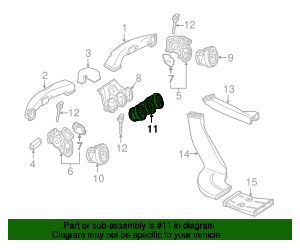 205-830-02-01 - Dashboard Air Vent 2015-2023 Mercedes-Benz ...