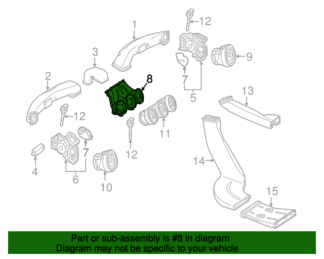205-830-90-01 - Center Duct 2015-2023 Mercedes-Benz | Mercedes-Benz USA ...