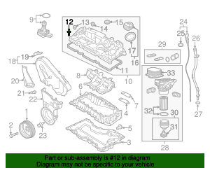 2015 Volkswagen Valve Cover Bolt 04L-103-831 | QuirkParts