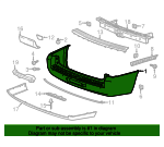 2017-2020 Cadillac Escalade Primed Rear Bumper Upper Fascia 84399428 GM ...