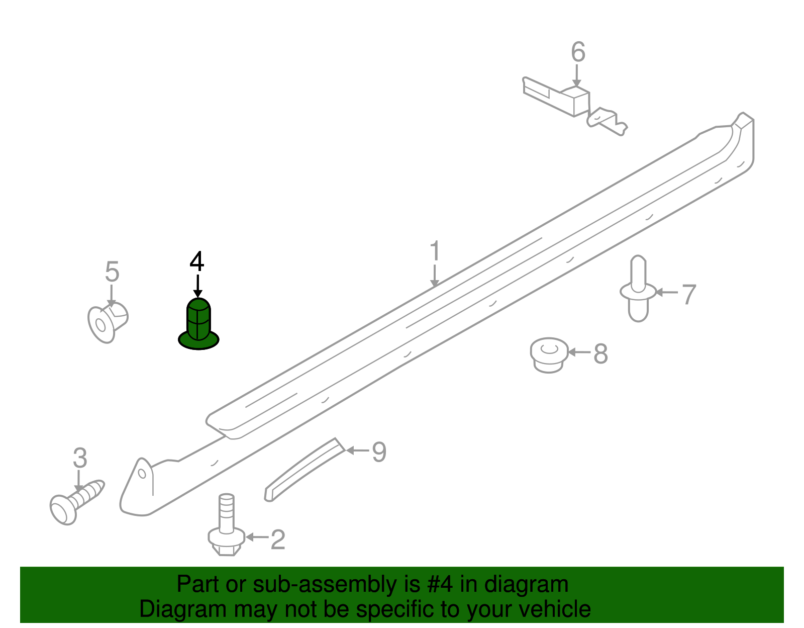 2003-2017 Infiniti Rocker Molding Grommet 76848-AL500 | INFINITI