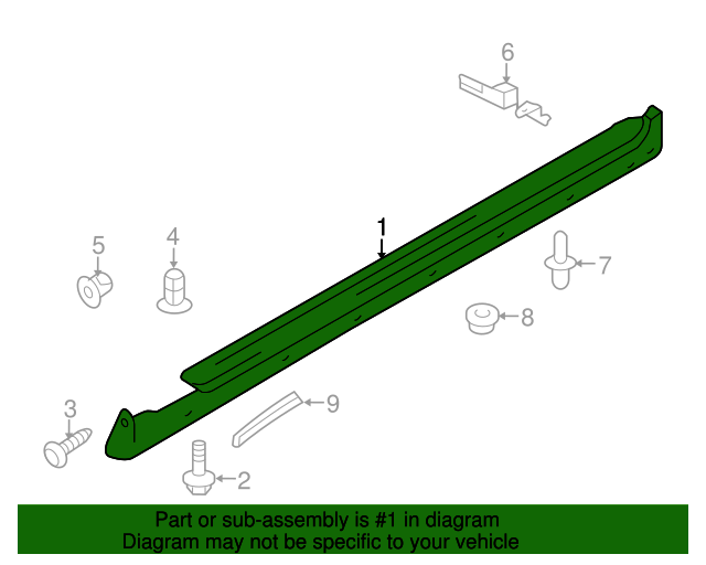 2009-2010 Infiniti FX35 Rocker Molding 76851-1CB0A | OEM Parts Online