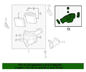 2011-2012 Infiniti G25 Duct Assembly 16576-JK01A | Infiniti of Warwick