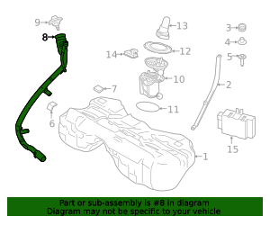 16117353493 - 2018-2019 BMW 640i xDrive Gran Turismo Filler Pipe (16-11 ...
