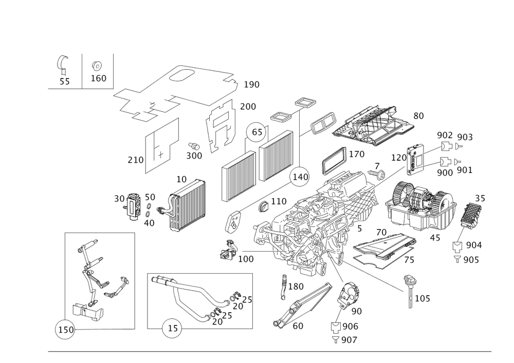 221-830-23-15 - Parts Kit, Piping 1954-2025 Mercedes-Benz | Mercedes ...