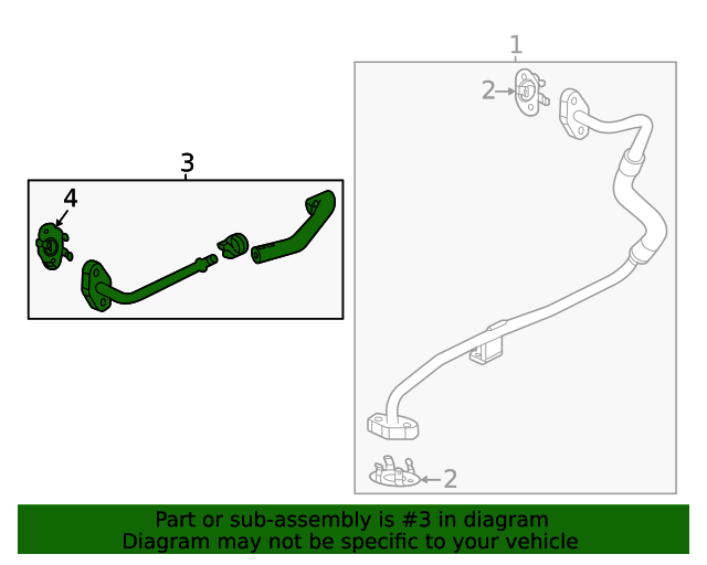2024 GM Water Return Tube 12728158 GM | GMPartsDirect.com
