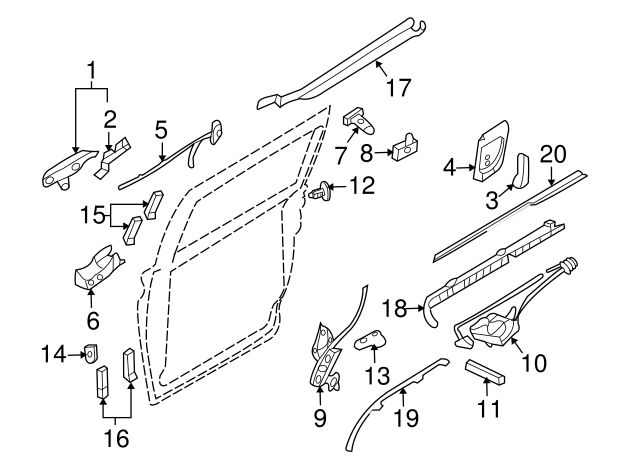 2007-2008 Hyundai Entourage Lock Assembly 81410-4D010 | OEM Parts Online
