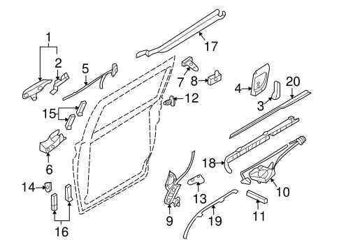 Sliding Door for 2007 Hyundai Entourage | Hyundai OEM Parts Direct