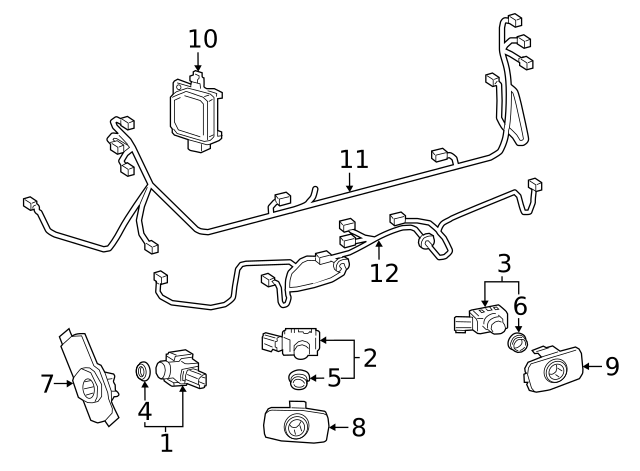 89348-47100-A3 - Park Sensor Retainer - 2021-2022 Toyota | Lithia ...