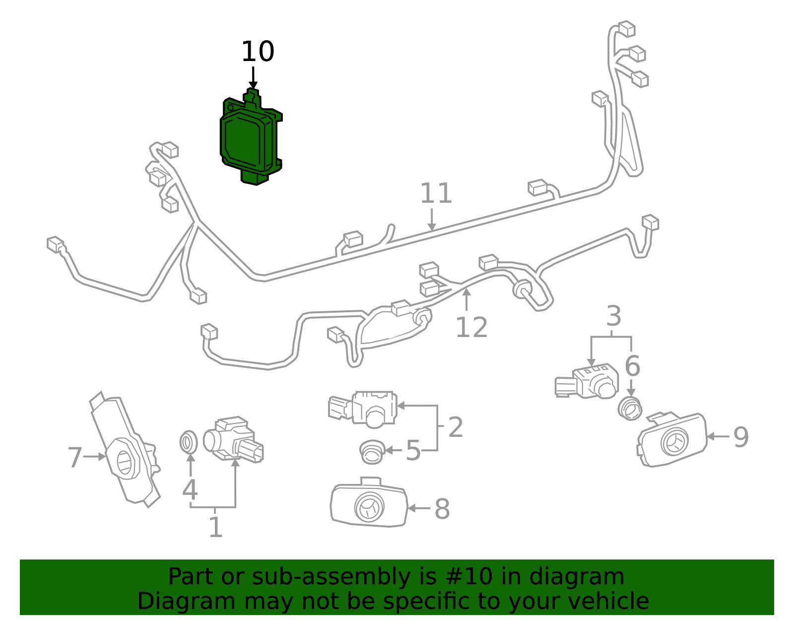 Genuine Toyota Blind Spot Radar part# 88162-47031 for 2019-2022 Toyota ...