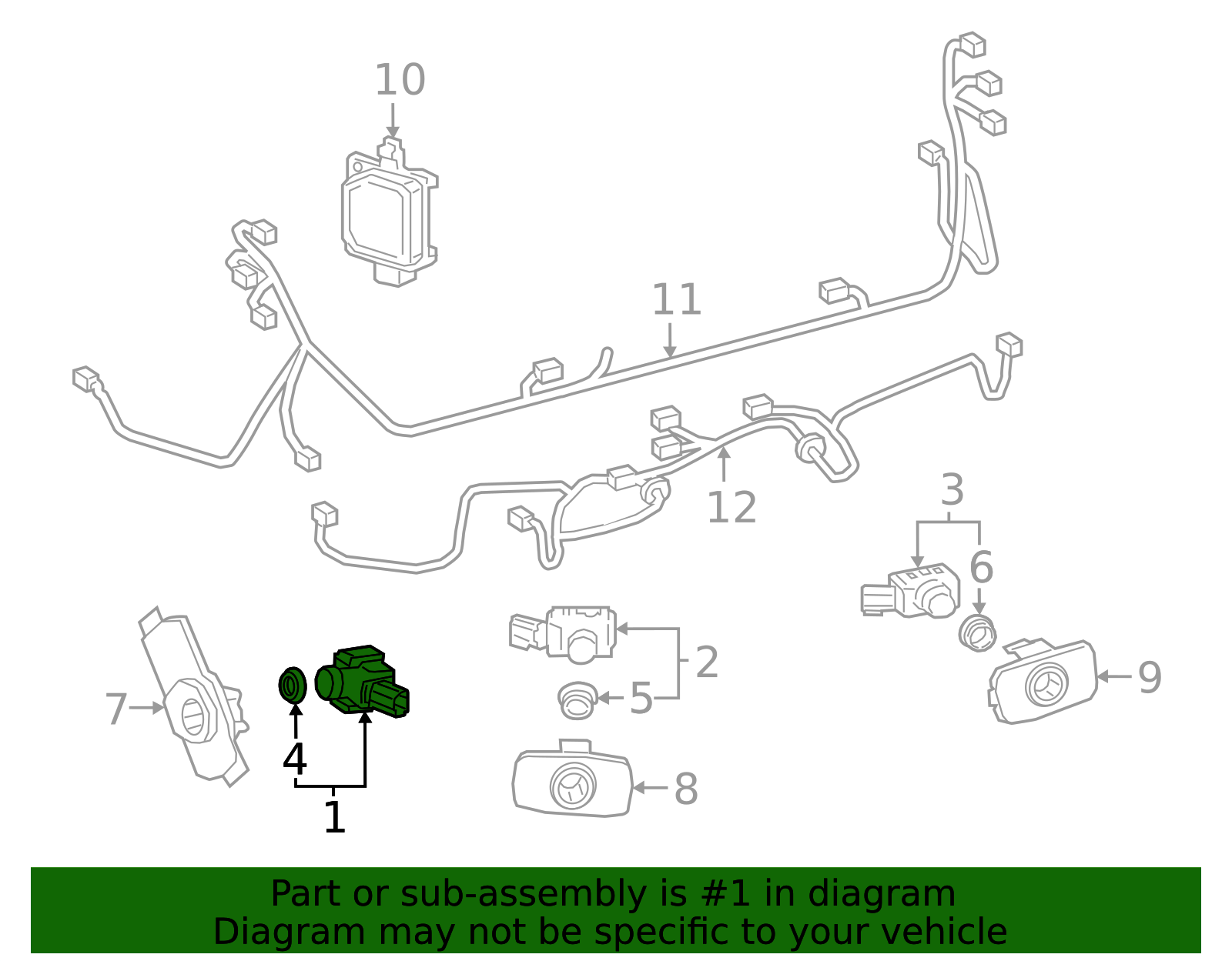 2021-2022 Toyota Park Sensor 89341-58070-A4 | Toyota Parts Center