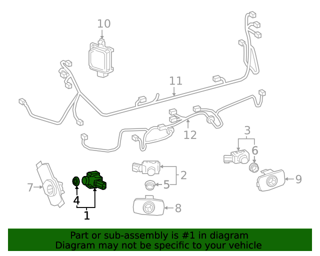 2021-2022 Toyota Park Sensor 89341-58070-C4 | Toyota Parts Center