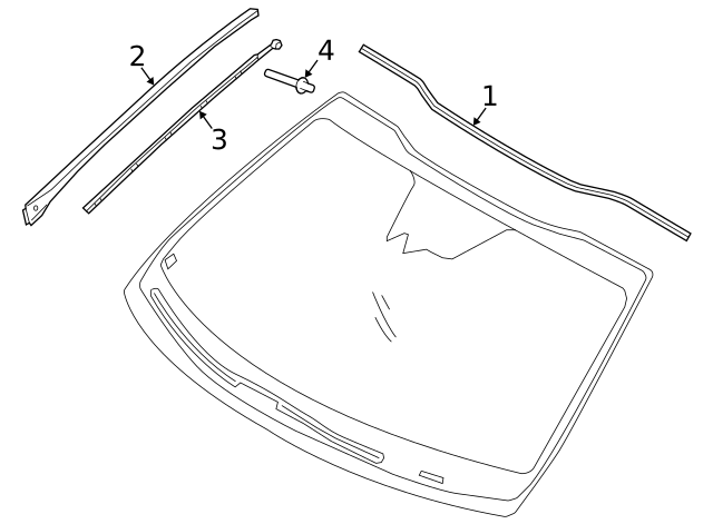 2021-2023 Kia Sorento Upper Molding 86121-R5000 | TascaParts.com