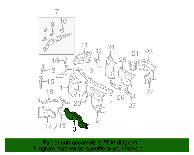 2008-2017 Mercedes-Benz Cross Rail 204-620-19-86 | MB OEM Parts