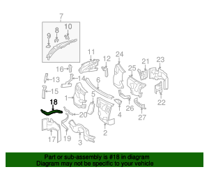 204-628-08-98 - Partition Panel Outer Seal 2008-2017 Mercedes-Benz ...