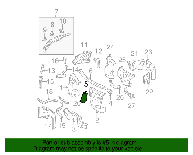 204-620-00-47 - Front Panel Mount Panel 2008-2017 Mercedes-Benz ...